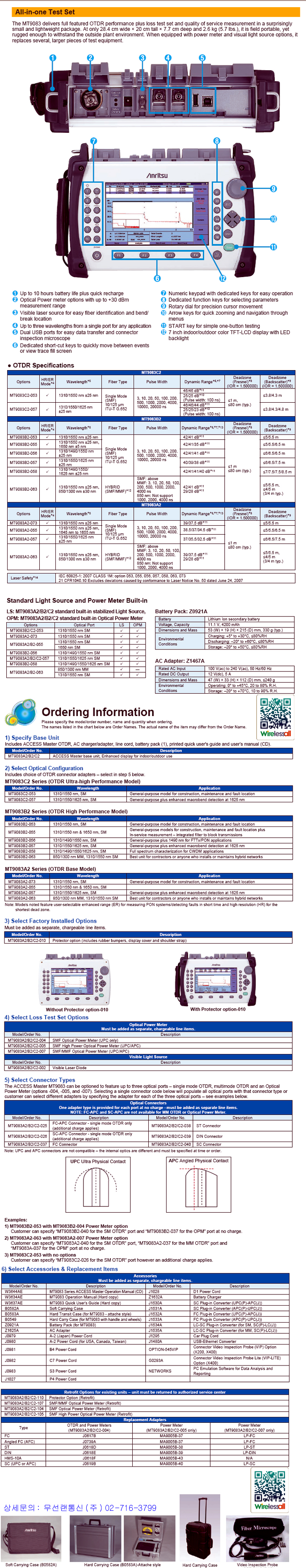 엑사통신-광모듈,안테나,무선랜,시리얼통신,케이블,SFP,GBIC,POF,AOC - Anritsu Access Master ...